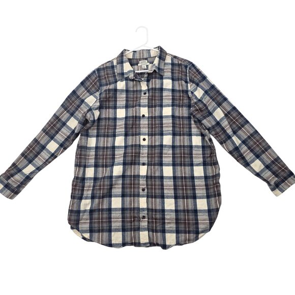 L.L. Bean | Tops | Ll Bean Womens Button Up Relaxed Shirt Multi Color ...